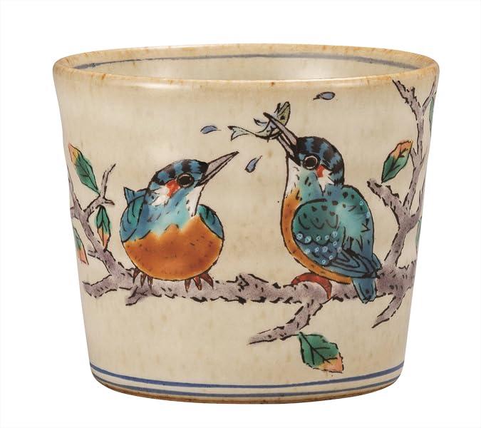 ナカマル『九谷焼』そば猪口・かわせみ K9-407サイズ:径7.6×高6.3cm素材・材質:磁器生産国:日本紙箱入