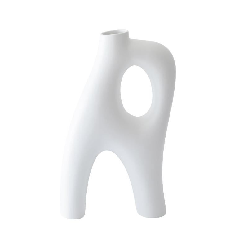 PATINA 陶器 フラワーベース オブジェ 高さ40cm Vase TACP621OW 大きな花瓶【サイズ】W25xD10xH40cm【材質】陶器【カラー】ホワイト【モダンなフラワーベース】特徴的なシェイプを持ちながらも、ニュートラルなデ...