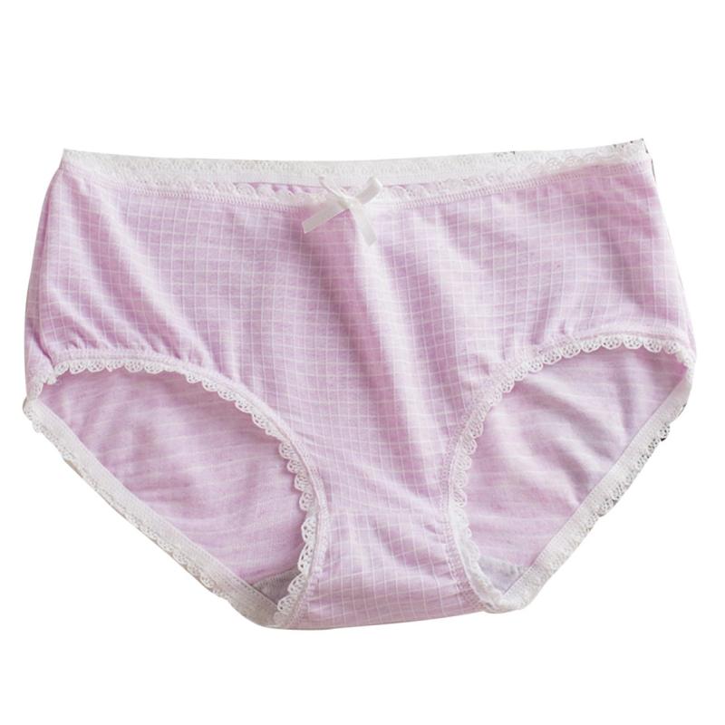 [ホワイトファング] ショーツ シンプル 下着 パンツ ランジェリー ビキニ かわいい コットン リボン レディース TZ007ワンポイント リボン に ホワイト の 格子柄 デザインが かわいい レディース デザイン デイリー パンツ シ...