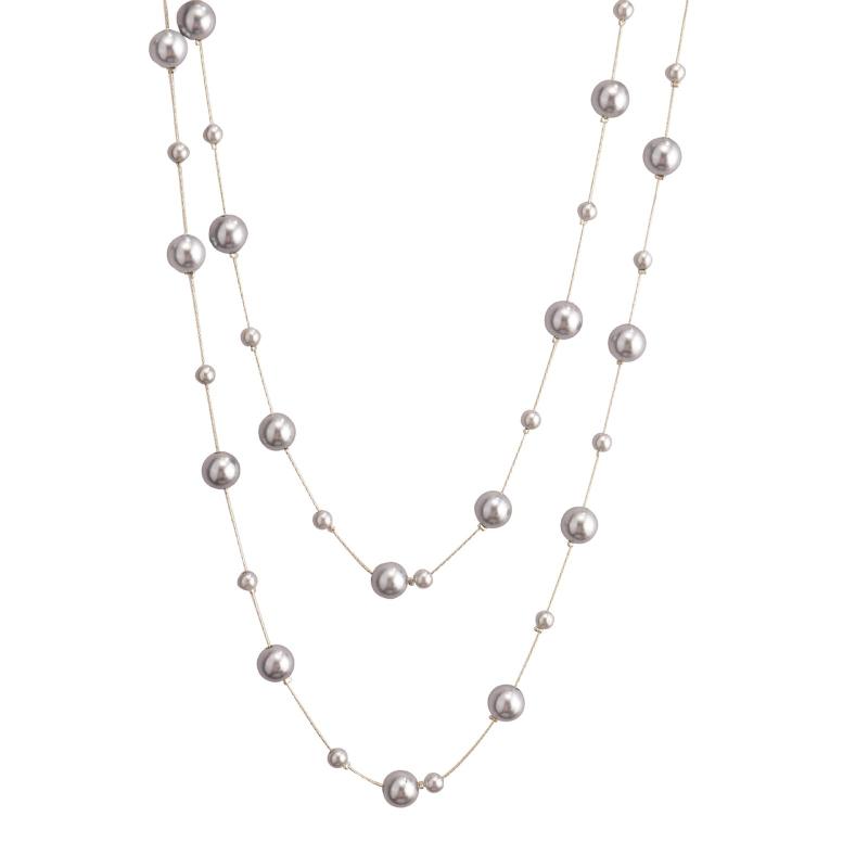 [TRkin] パールネックレスロング ロングネックレス レディース アクセサリー おしゃれ パーティ 結婚式 お呼ばれ 母の日 誕生日 卒業パーティー 披露宴【パールネックレスロング】パールネックレスロングは光沢感があり、異なる大きさの真...