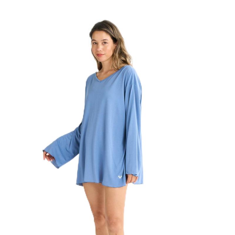 ROXY(ロキシー) ラッシュガードTIDAL CRESTレディース水陸両用シンプルVネックトップス