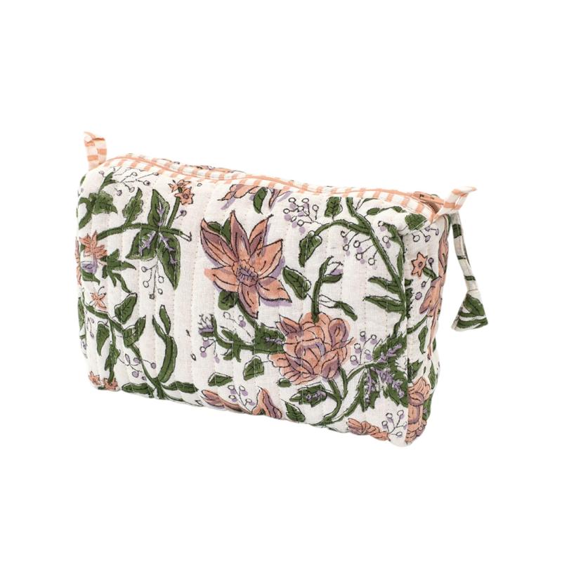 [Tomo Corporation] ポーチ 11725000480 Lilac PinkLILAC PINK26x12xD5cm表側・裏側：綿100%、中わた：ポリエステル100%インド