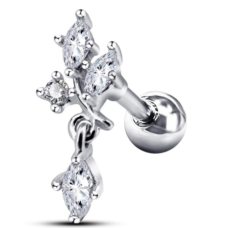 OUFER 16G 316L Surgical Steel Cartilage Earrings Stud Cluster Vine Dangle Tragus Earrings Helix Earrings PiercingStyle:1...