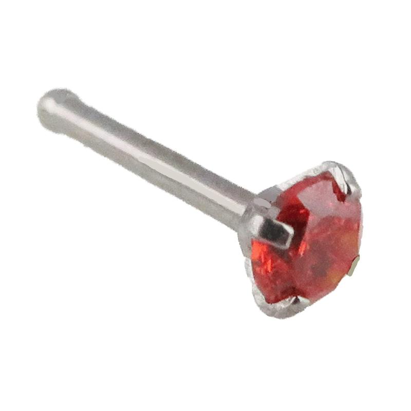 [PIAcollection] 鼻ピアス 20G 立て爪ジュエル レッド ノーズスタッド シルバー ハナピアス ボディピアス ボディーピアス ストーン径約2mm シルバーカラー 1個売り npst20s2tred●素材：ステンレス ●ゲージ...