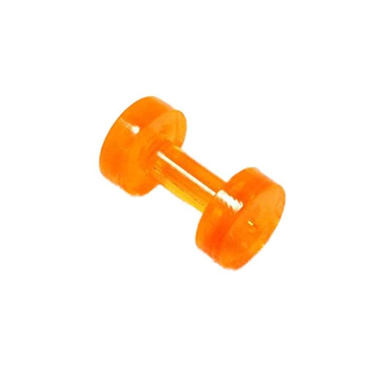 [PIAcollection] 透明ピアス フレッシュトンネル アクリル 10G オレンジ ボディピアス ボディーピアス イヤーロブ アウターコンク トラガス インナーコンク frtac10or素材：アクリル/ゲージ:10G(約2.5mm)...