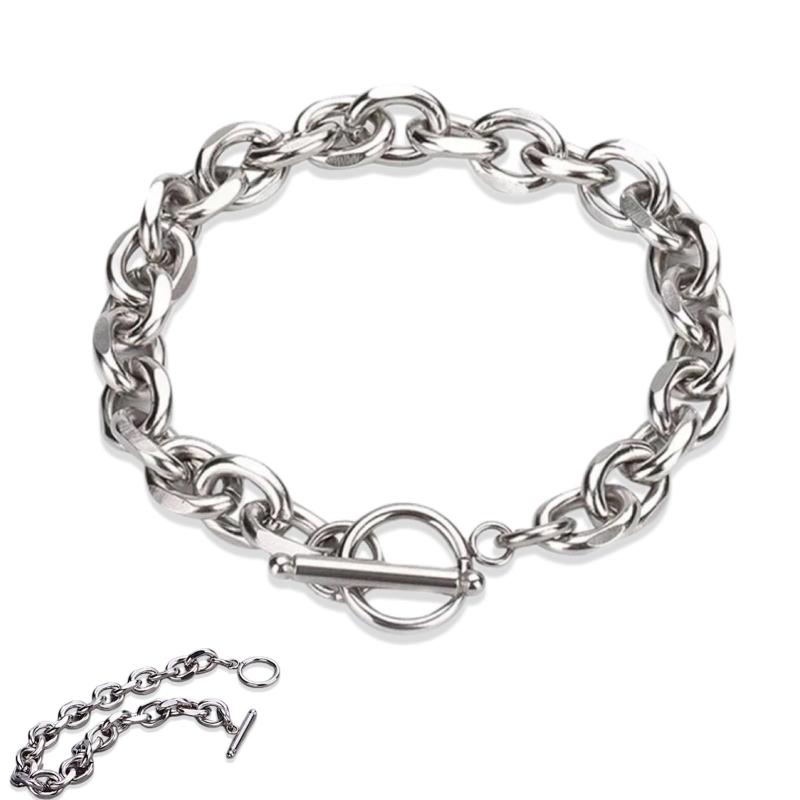 Mirhua メンズ レディース 金属アレルギー対応 ステンレス ブレスレット チェーン (シルバー)【人気ギフト】光沢と清涼感が映える上品ネックレス。きちんとシャツにもカジュアルなカットソーにも合わせやすく、デイリーから特別な日まで幅く活...