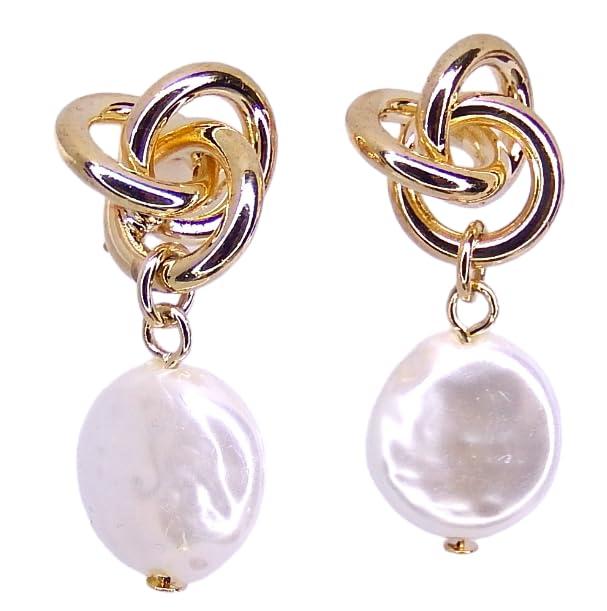 [Anna Flair] BOLD TREE PEARL DROP EARRINGS ボルド ツリー ドロップ ピアス 金属アレルギー対応 AE120020サイズ：全長3cm/真珠1.2x1.2cm材質：アクリルパール、真鍮、非ニッケルポス...
