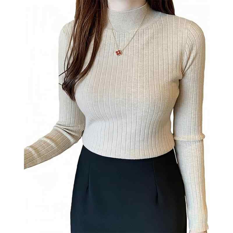 [Limspace] セーター リブニット レディース トップス 無地 ニットソー リブニット セーター レディース 秋冬 大人め高級魅力・華奢見え・ハイネック 重ね着に便利 着回し力 ニットソー カッ【超人気のニットセーター】今年の流行り...