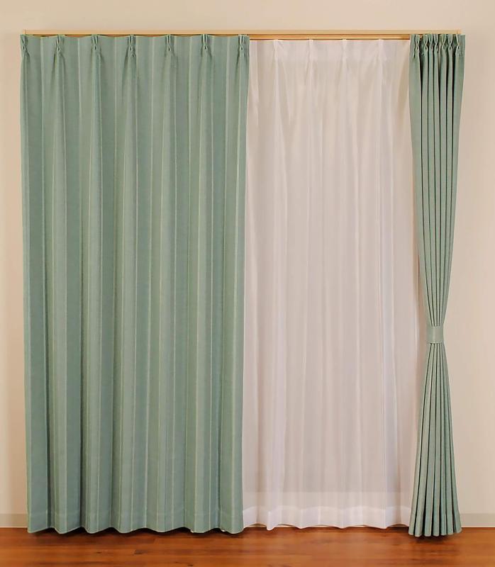 ユニベール(Univer) 遮光カーテン&amp;レースカーテン4枚組セット ブレーン ターコイズ 幅100x丈120cm 4枚組カーテン2枚とレースカーテン2枚がセットになっています材質：カーテン：ポリエステル100%、レースカーテン：ポ...