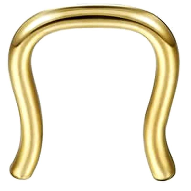 [グリーンピアッシング] ボディピアス 鼻ピアス セプタムリテイナー U型ノーズリング/(カラー)シルバー ステンレス NS177【スペック】<br>18ゲージ（1.0mm）- 内径：8.5mm　長さ：12mm<br&gt...