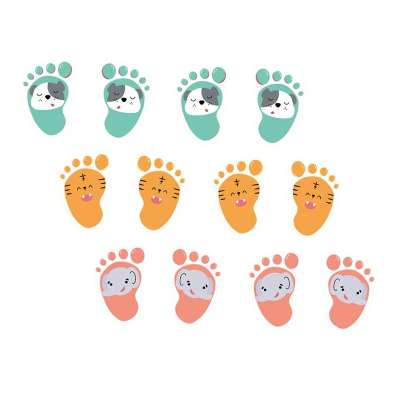 FRCOLOR 足跡フロアステッカー 12枚（6ペア） 自己粘着 13.8×9.6cm ランダムカラー 紙製 保育園 行列誘導 室内装飾用 目印シール 12pcs 約50g【足跡フロアステッカー】左右1対×6組の足型で順路・整列位置を直感的...