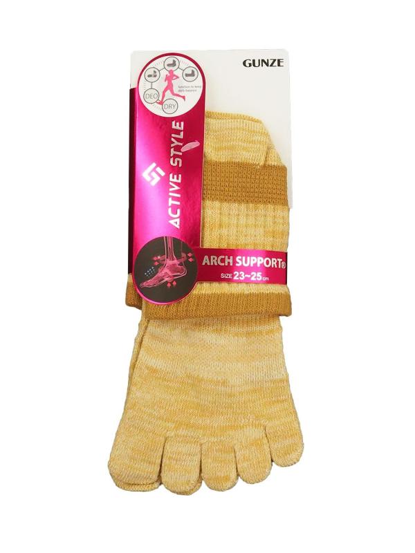 [グンゼ] アクティブスタイル 5本指ソックス レディース ショートソックス gz110[サイズ]23-25cmかかとから履き口までの長さ：約10.5cm(測り方により若干誤差が生じる場合がございますので、参考程度にお考えください)[カラー...