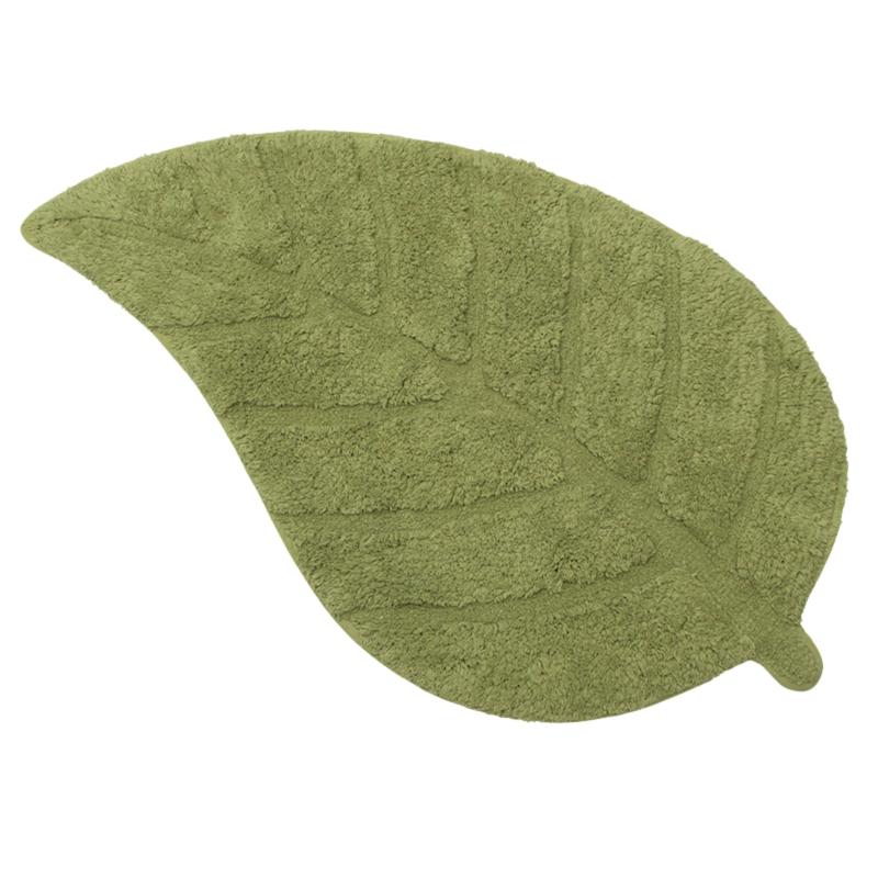 DaiDo 葉っぱのマット 玄関マット グリーン 約50x80cm BH5005綿100％のナチュラルな風合い大きめの50×80cmサイズ糸をたくさん使い、密度が高く踏み心地しっかり