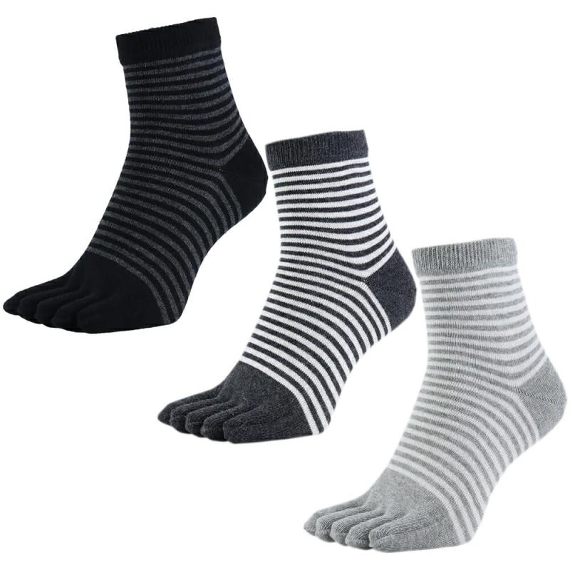 [アスカ] 5本指ソックス 綿100 ハーフ丈 レディース