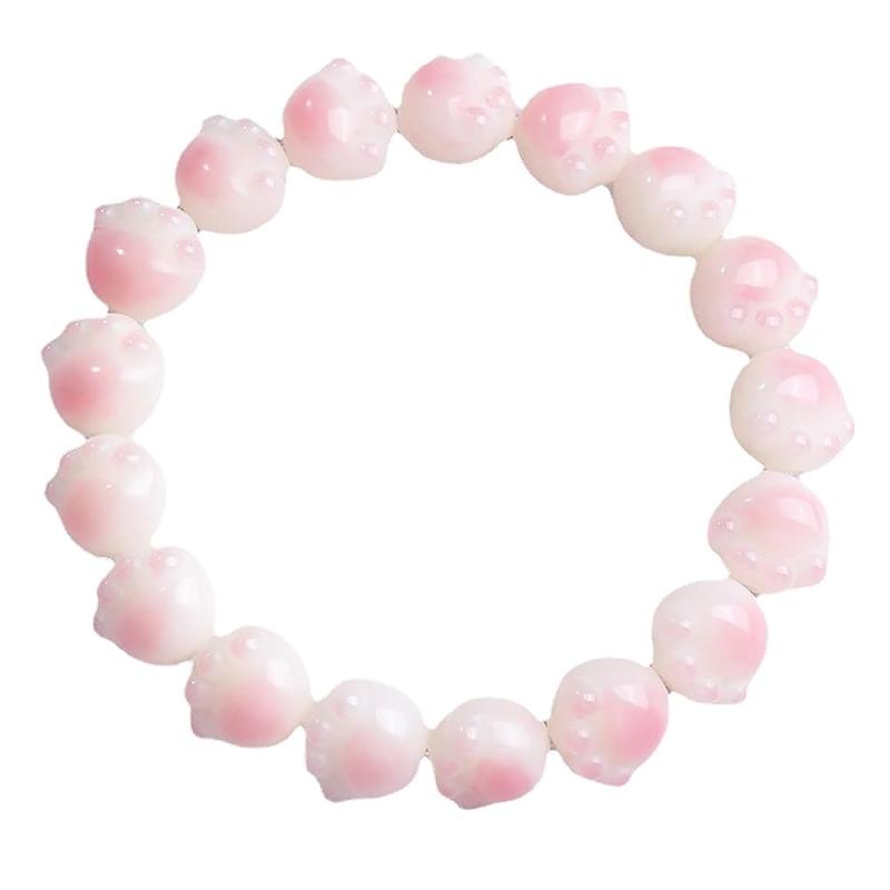 moin moin ブレスレット レディース アクセサリー 猫 犬 肉球 腕輪 天然 菩提根 天然石 パワーストーンおしゃれ ゴム 2408brclt8サイズ：直径 約 4.5cm 素材：天然菩提根 (貝多羅樹の実) 珠：1個約1.2cm天...