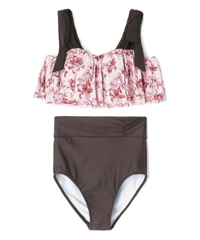 [三愛水着楽園] ビキニセット ワコール定番商品カップ使用、GHIカップの大きなお胸に対応【グラマラスフィット】ワイヤー水着 55-53-4-1014,55-53-4-1015 レディース9号はメーカーサイズ：9Dカップ　ブラ88～93cm...