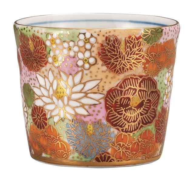 九谷焼いわたや そば猪口・花詰 K9-419サイズ:径7.6×高6.3cm素材・材質:磁器生産国:日本紙箱入