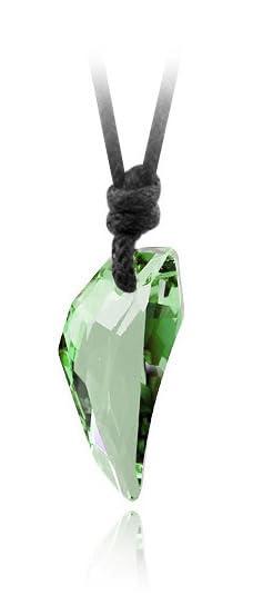 [pont du monde] ネックレス ペンダント オオカミの牙型 水晶 アクセサリー 男女兼用