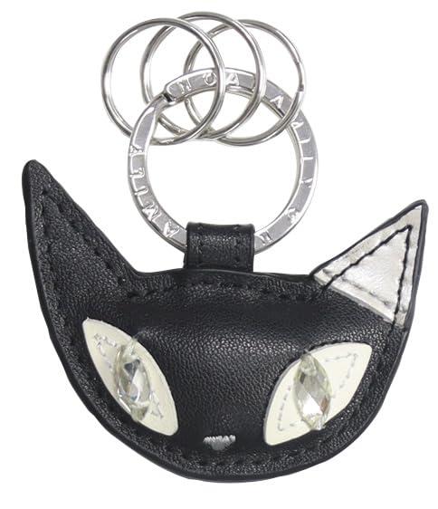 [ノアファミリー] キーリングツンちゃんフェイスキーリング（牛革） レディースロゴ入り2重リング