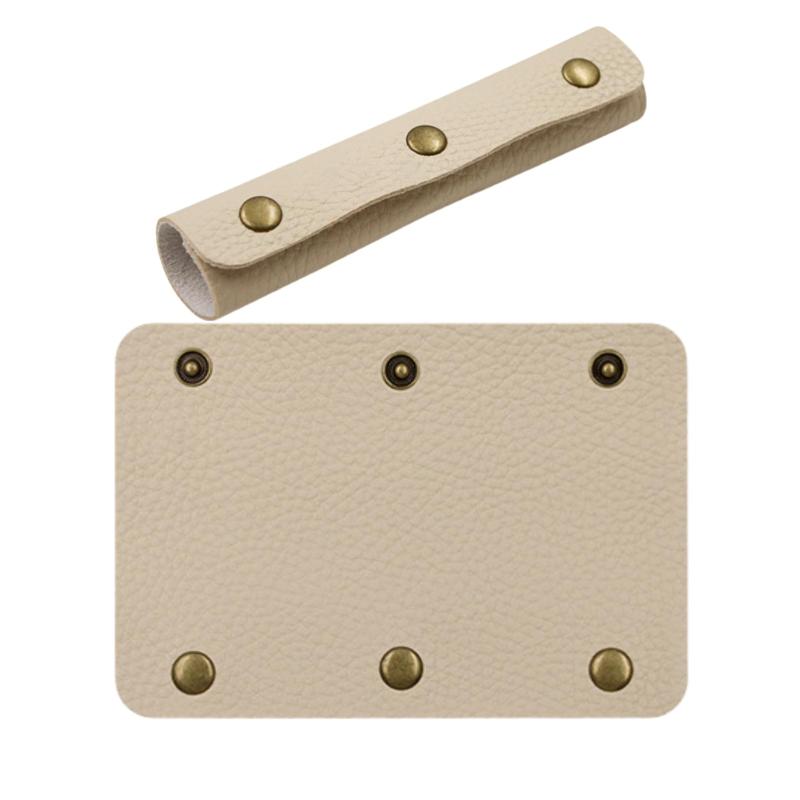 [Riblind] バッグ バッグ持ち手カバー 3つボタンタイプ トートバッグ カゴバッグ 革 柔らかい 負担を軽減 ハンドルカバー かごバッグ ビジネスバッグ レザー 持ち手 取っ手 革小物 男女兼用 2【高い強度を実現する3ボタンデザイ...