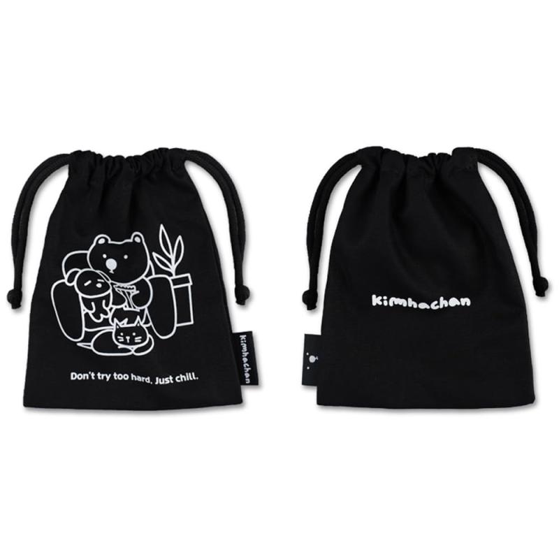 [kimhachan] キムハチャン Just chill オックスフォード ストリングポーチ | バッグ小物 巾着ポーチ ミニ巾着 収納ポーチ 韓国雑貨🐻丈夫なオックスフォード生地を使用したストリングポーチです。&quot...