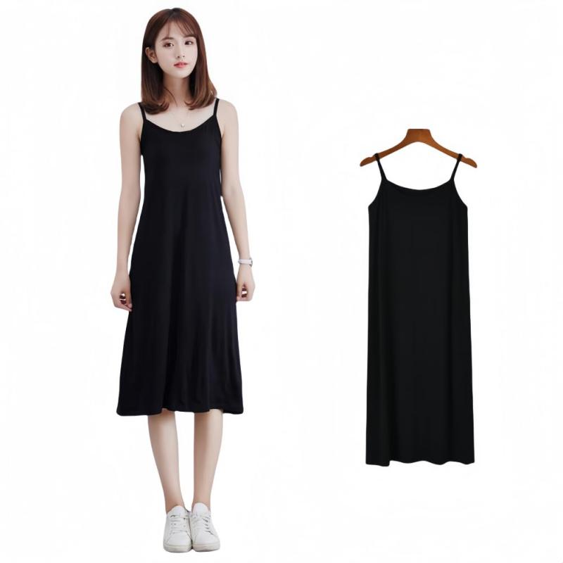 [Meishang] キャミソール ロング インナー レイヤード レディース 綿混 ストラップ 紐 ラウンド首元 ストレッチ シンプル 無地 カップなし❁【素材】綿混紡 【カラー】洋服を選ばず着回しが効くブラック、ベージュの2色展開。 【サ...