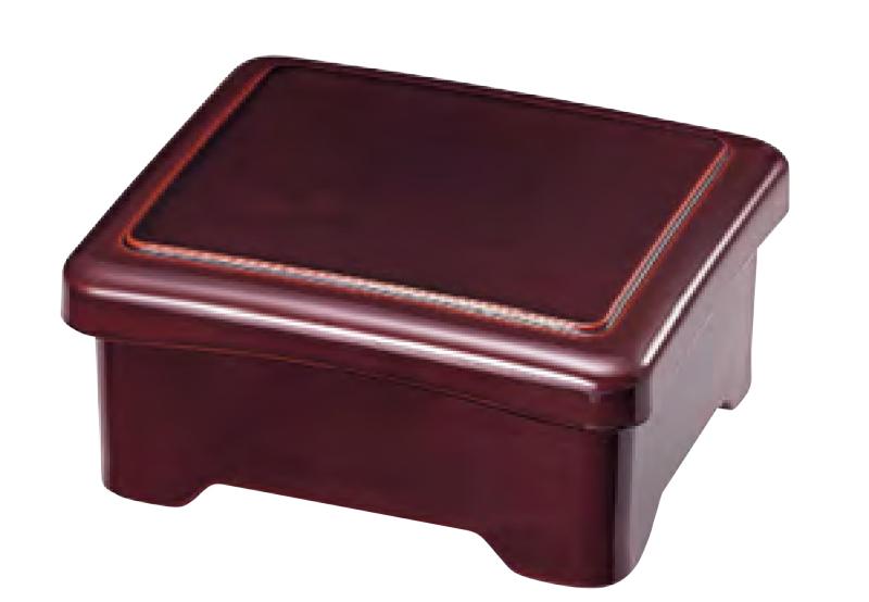 割烹漆器 若泉漆器 うなぎ重 象足丼重 溜内朱塗 S・S塗 U-1-20外寸：16.8×14.3×7.6cm内寸：14.3×119×4.6cm