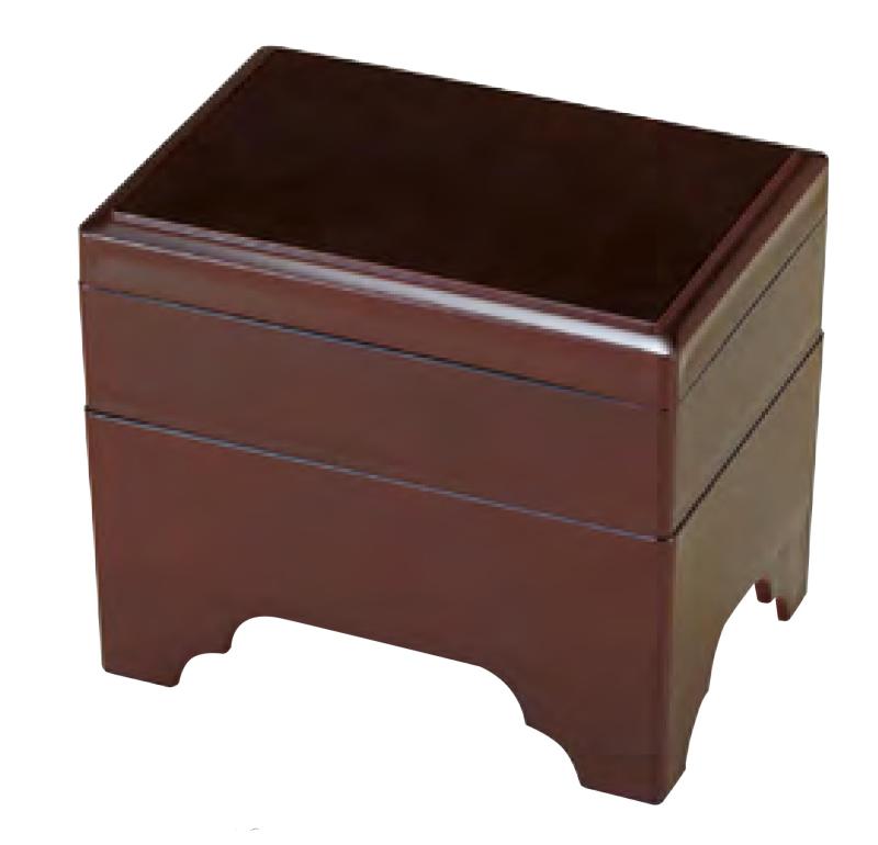 割烹漆器 若泉漆器 うなぎ重 御殿型丼重 溜内朱塗 S・S塗 2段外寸：18.3×12.9×15.5cm内寸：17.4×12×3.5cm