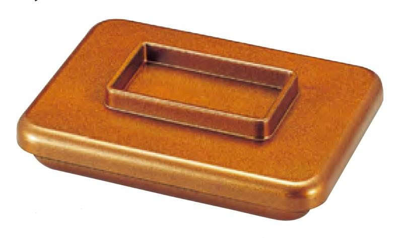 割烹漆器 若泉漆器 うなぎ重 うなぎ平 梨地内朱塗 1-578-11外寸：18.9×14.1×6cm