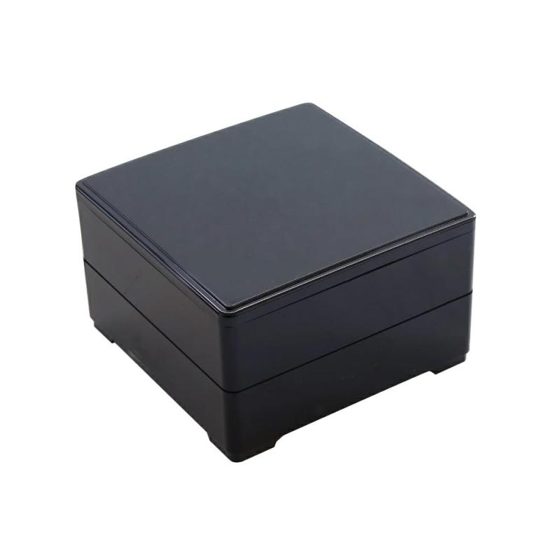 田中箸店 6.0 二段重 黒 重箱 弁当箱 2段 可愛い 運動会 おせち おせち用 おせち料理 おせち用重箱 業務用おせちの重箱 お重 二段 1人用 容器 お重箱 小さめ おしゃれ ピクニック お花見 かわサイズは18×18×11cmで、程...