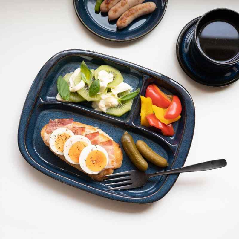 やまに 北欧ブルー 深ブルー ランチプレート 35192534北欧ブルー 深ブルー ランチプレート