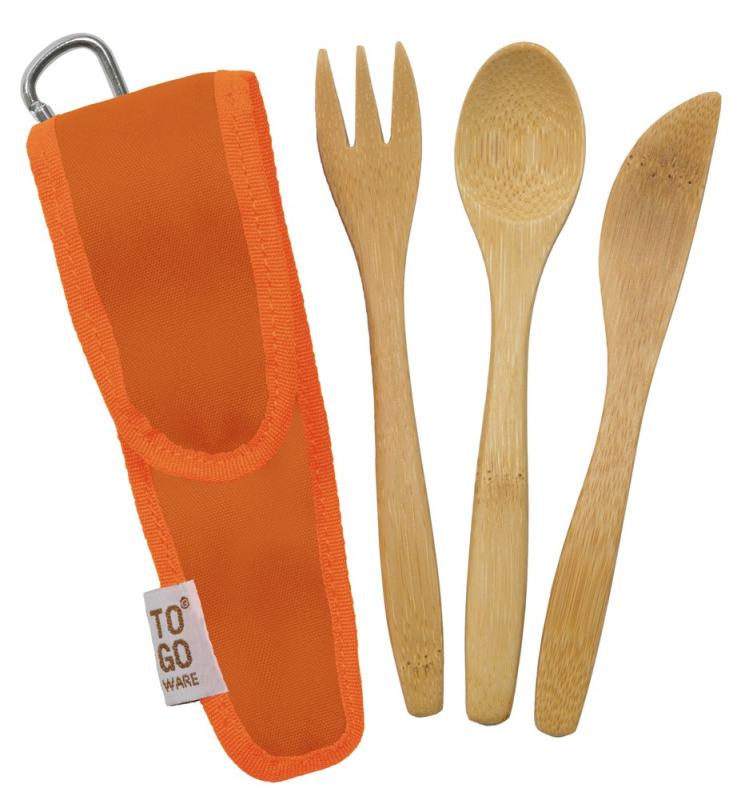 TO-GO WARE(トゥーゴーウェア) KIDS バンブー カトラリーセット 20200002005000 オレンジサイズ:高さ14.6cmカトラリー材質:竹材ケース材質:リサイクルPET