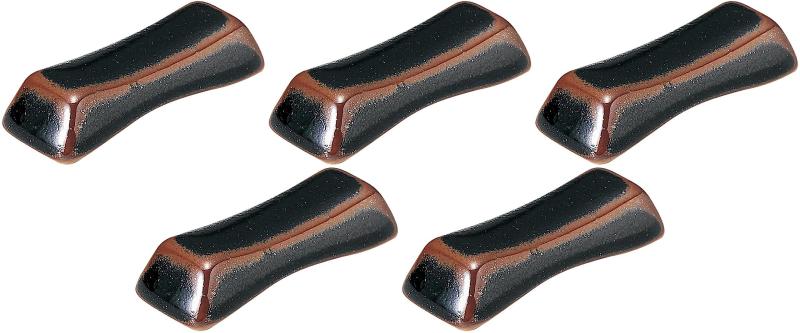 セトモノホンポ(Setomonohonpo) 5個セット ゆず天目 箸置 [6.5×2.5×1.5cm] 【箸置】[6.5×2.5×1.5cm]