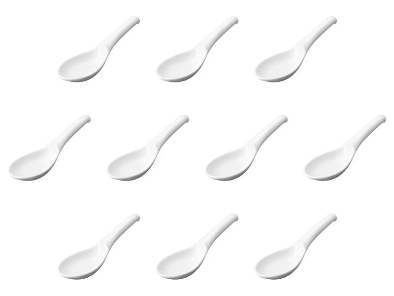 10個セット 両掛レンゲ [ 13.3×4.3cm ] | 中華レンゲ 強化磁器 セトモノホンポ(Setomonohonpo)各[ 13.3×4.3cm ]強化磁器