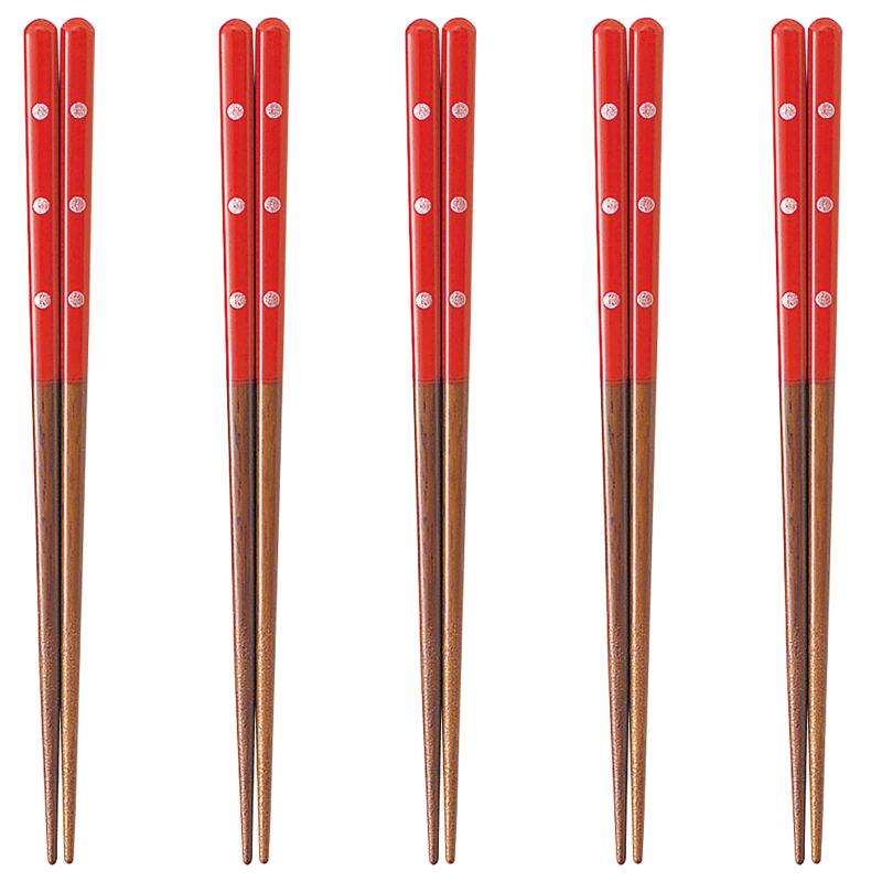 J-kitchens 箸 5膳 セット 素材：木材 箸 食洗機対応 PID1909 お箸 日本製サイズ：約 18cm素材：木材食洗機対応