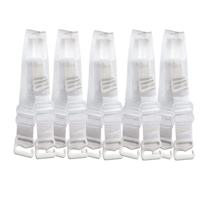 [Sexy code 1701] 透明 ブラストラップ 5組 3組 シリコン クリアー 肩紐 1.0cm 1.5cm 調整可能 ブラジャー 肩ひも ずり落ちなし