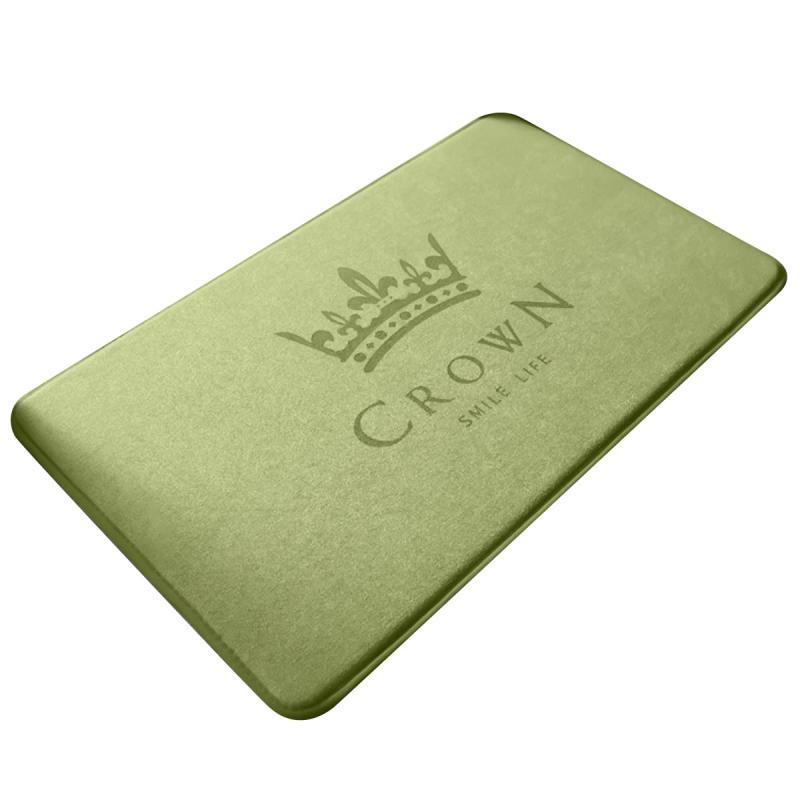 [ORSUN] バスマット 極厚 足拭きマット浴室 速乾 大判 洗える タオル地 ソフト お風呂マット 高吸水力&amp;快速乾燥 (グリーン, 40cm×60cm, CROWN　王冠)お風呂の出入りを、足元からさらに心地よくしてくれる、低...