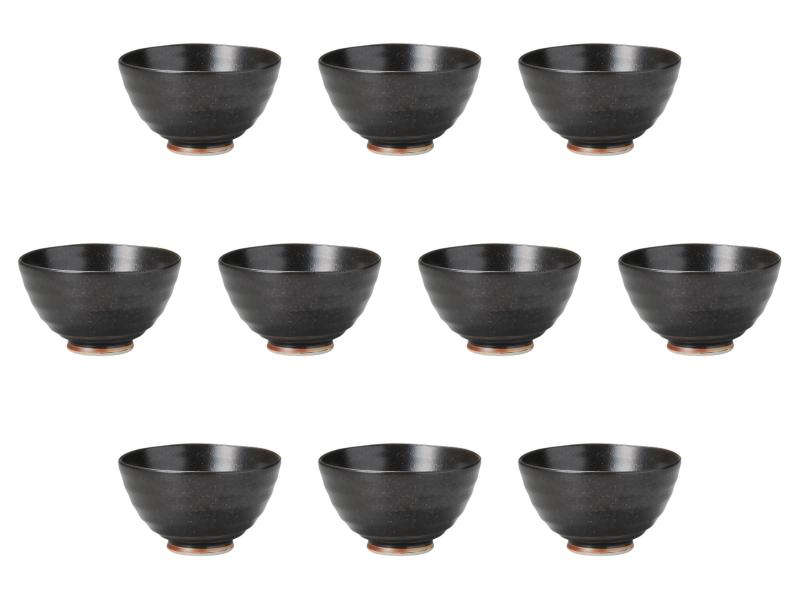 10個セット 備前ろくべえ茶漬碗 [ 13×7.6cm ] | 飯碗 セトモノホンポ(Setomonohonpo)各[ 13×7.6cm ]