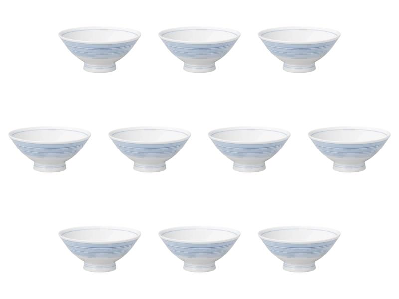 10個セット 駒筋毛料 [ 13.7×6cm ] | 飯碗 強化磁器 セトモノホンポ(Setomonohonpo)各[ 13.7×6cm ]強化磁器