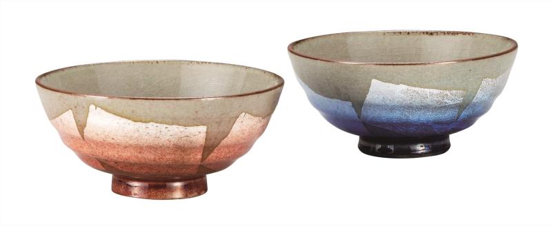 ナカマル『九谷焼』組飯碗銀・彩青/オレンジ竜彩 K9-536サイズ:径12×高5.6cm素材・材質:磁器生産国:日本化粧箱入