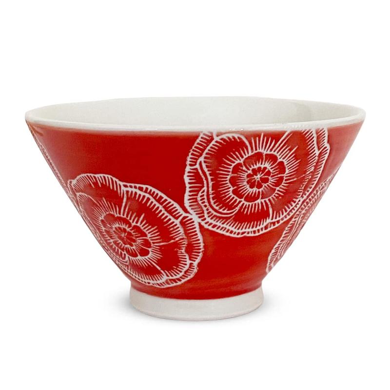 J-kitchens ディナー 茶碗 11cm 波佐見焼 日本製 ピオニー レッド 巻 PNO609493材質：磁器（食器洗い機、食器乾燥機使用可能）電子レンジ使用可能サイズ（約）：直径11x高さ6.5cm容量（約）：240cc ・重量（約...