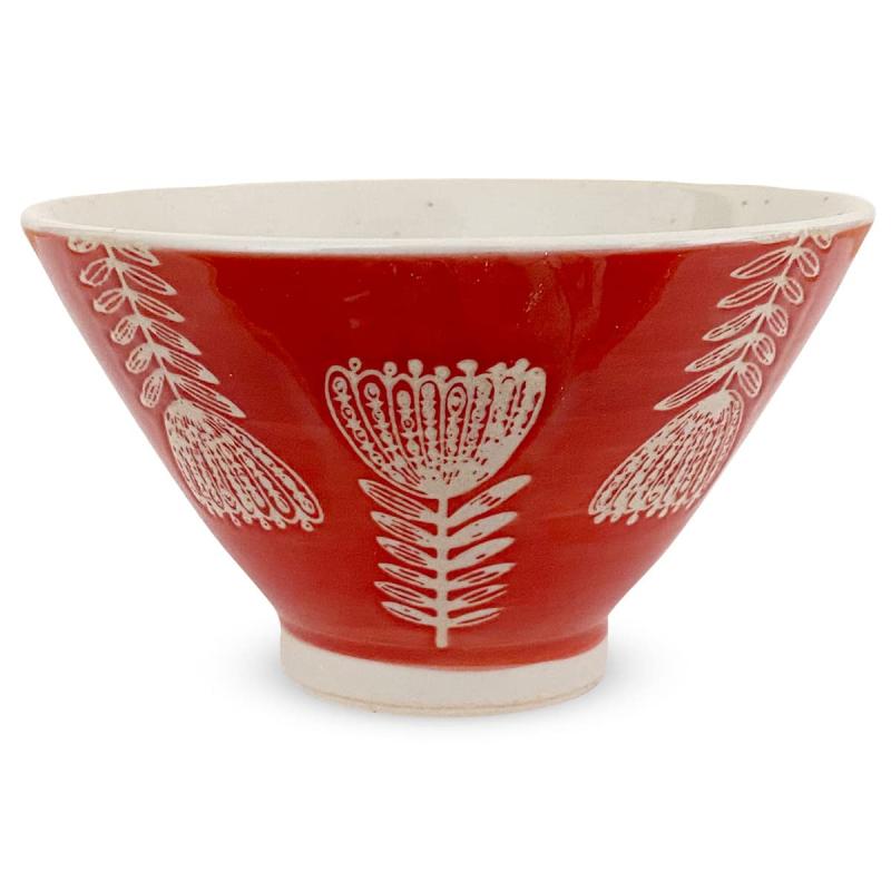 J-kitchens ディナー 茶碗 11cm 波佐見焼 日本製 北欧花紋 レッド PNO608458材質：陶器（食器洗い機使用可能、食器乾燥機使用可能）、電子レンジ使用可能サイズ（約）：径11x高さ6.5cm 重量（約）：125g容量（約...