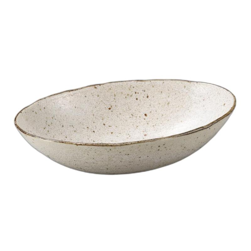 うのふ砂目楕円小鉢 [ 15.8×10.4×4.2cm ] | 中鉢 |[ 15.8×10.4×4.2cm ] 陶磁器