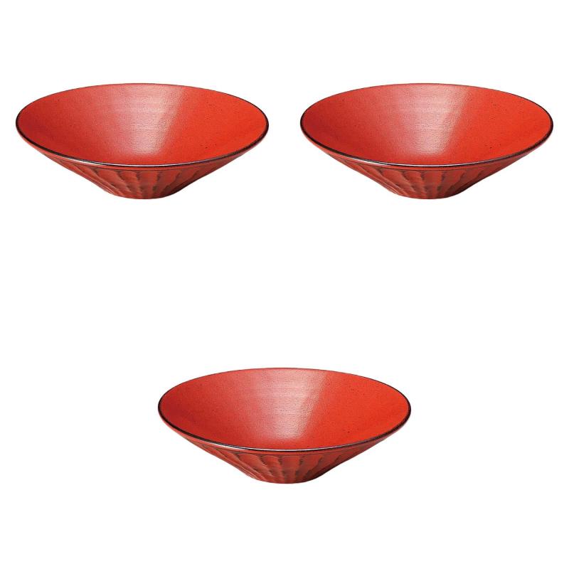 3個セット ゆず黒マグナ深皿 大 [ 24.5×6.6cm ] | 盛鉢（中） セトモノホンポ(Setomonohonpo)各[ 24.5×6.6cm ]