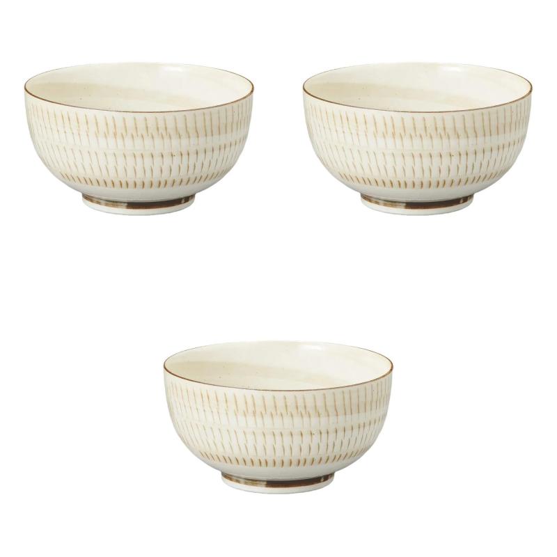 3個セット 渕錆飛びカンナ多用碗 [ 13.2×7.4cm ] | 多用丼 セトモノホンポ(Setomonohonpo)各[ 13.2×7.4cm ]