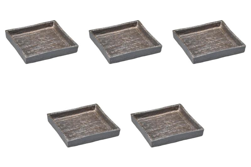 5個セット 金結晶砂目正角5寸皿 [ 15.6×2.7cm ] | 中鉢 セトモノホンポ(Setomonohonpo)各[ 15.6×2.7cm ]
