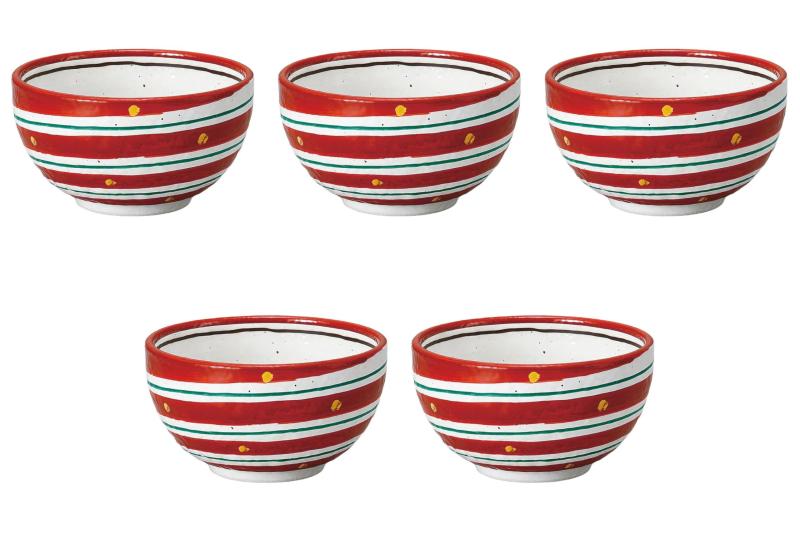 5個セット 赤絵二色渦5.5丼 [ 17.1×9.5cm ] | シリーズ丼 セトモノホンポ(Setomonohonpo)各[ 17.1×9.5cm ]