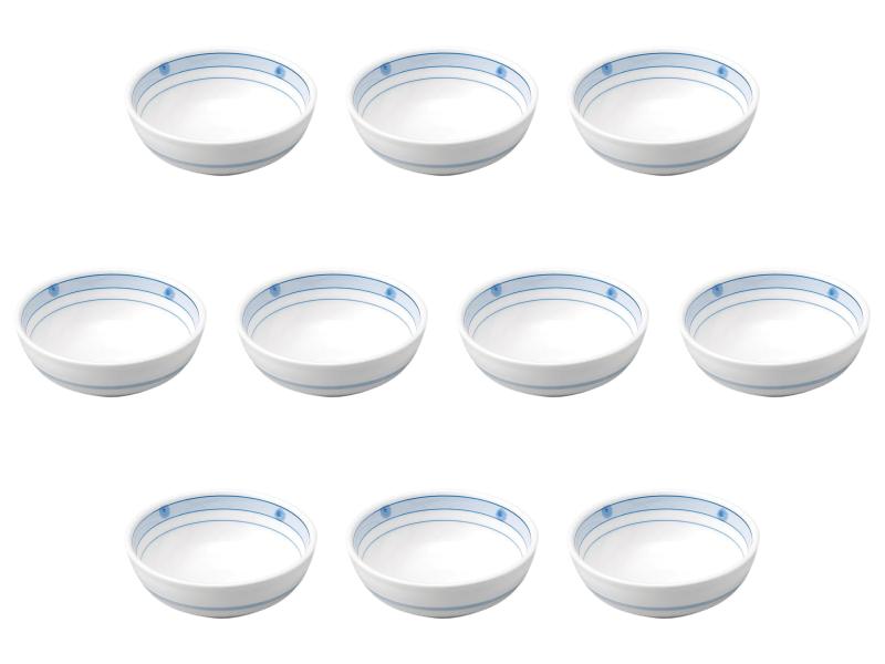 10個セット ダミライン小鉢 [ 11.9×4.3cm ] | 小鉢 強化磁器 セトモノホンポ(Setomonohonpo)各[ 11.9×4.3cm ]強化磁器