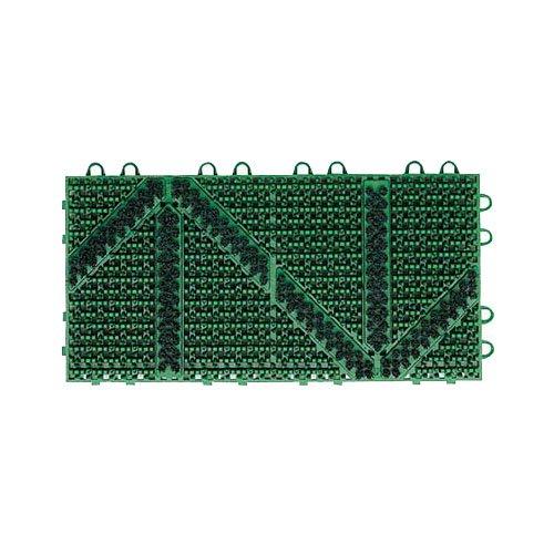 山崎産業 エバックブラシハードマットYA (本駒) グリーン3種類のタフなブラシで、3段階ブラッシング。頑固な泥汚れを強力にかき取ります。ドロ・水が落ちるジョイント高さが均一な安全設計。〈ガイドマット〉対応。塩ビ不使用防炎ジョイント式のため...