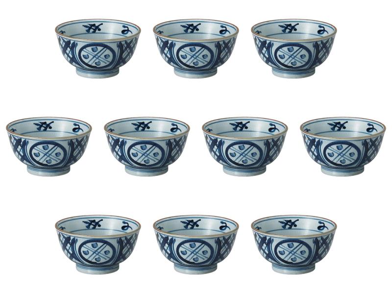 10個セット 古染間取丸紋6.0多用丼 [ 18.5×10cm ] | シリーズ丼 セトモノホンポ(Setomonohonpo)各[ 18.5×10cm ]